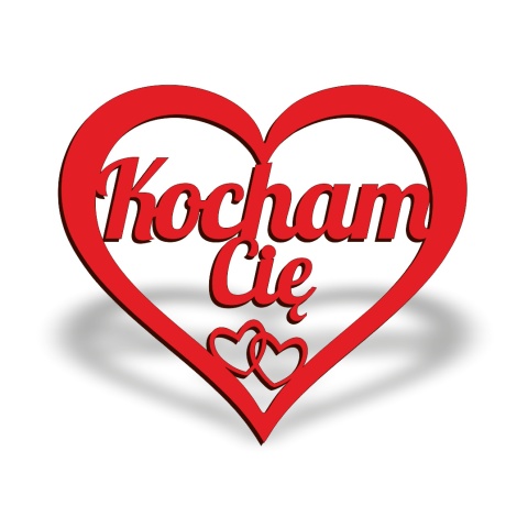 Kocham Cię serce - Napis Dekoracyjny